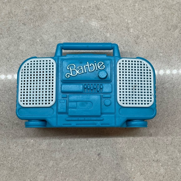 Barbie | Other | Vintage Barbie Teal Blue Battery Boombox Works In ...